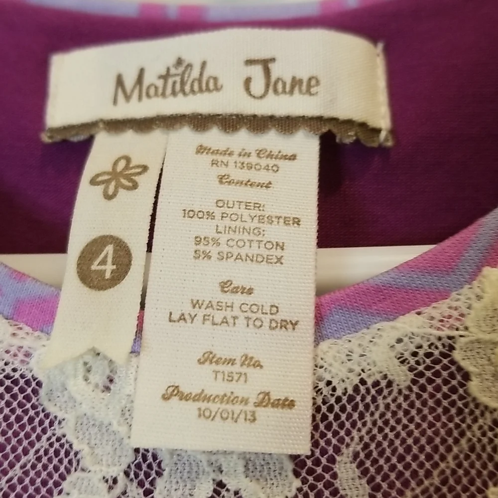 Matilda Jane | Shirts & Tops | Matilda Jane Poet Peplum Top Purple With ...